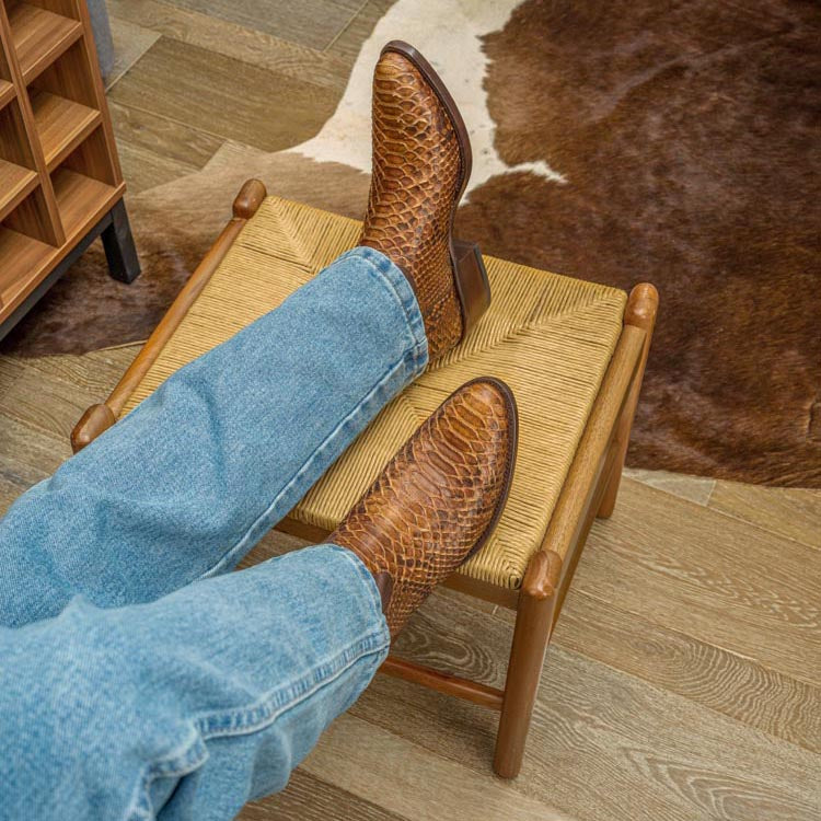 Men's Cowboy Boots | The Zeke Python Exotic Boots – Rujo Boots
