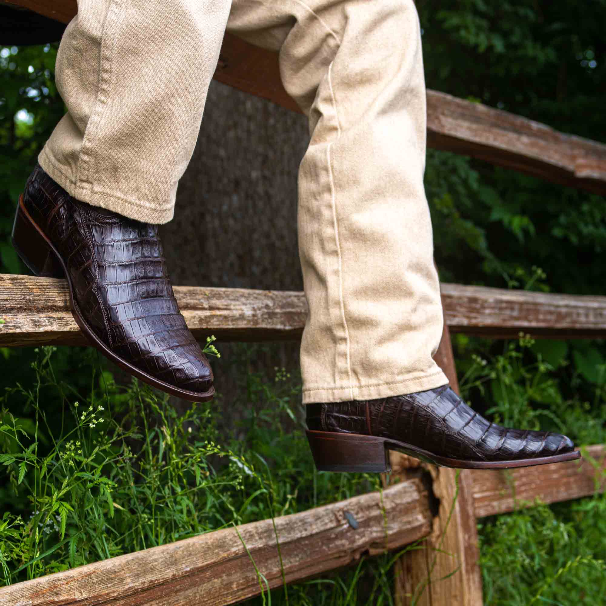 Blake: Men's Caiman Tail Western Cowboy Boots | RUJO Boots | Rujo Boots