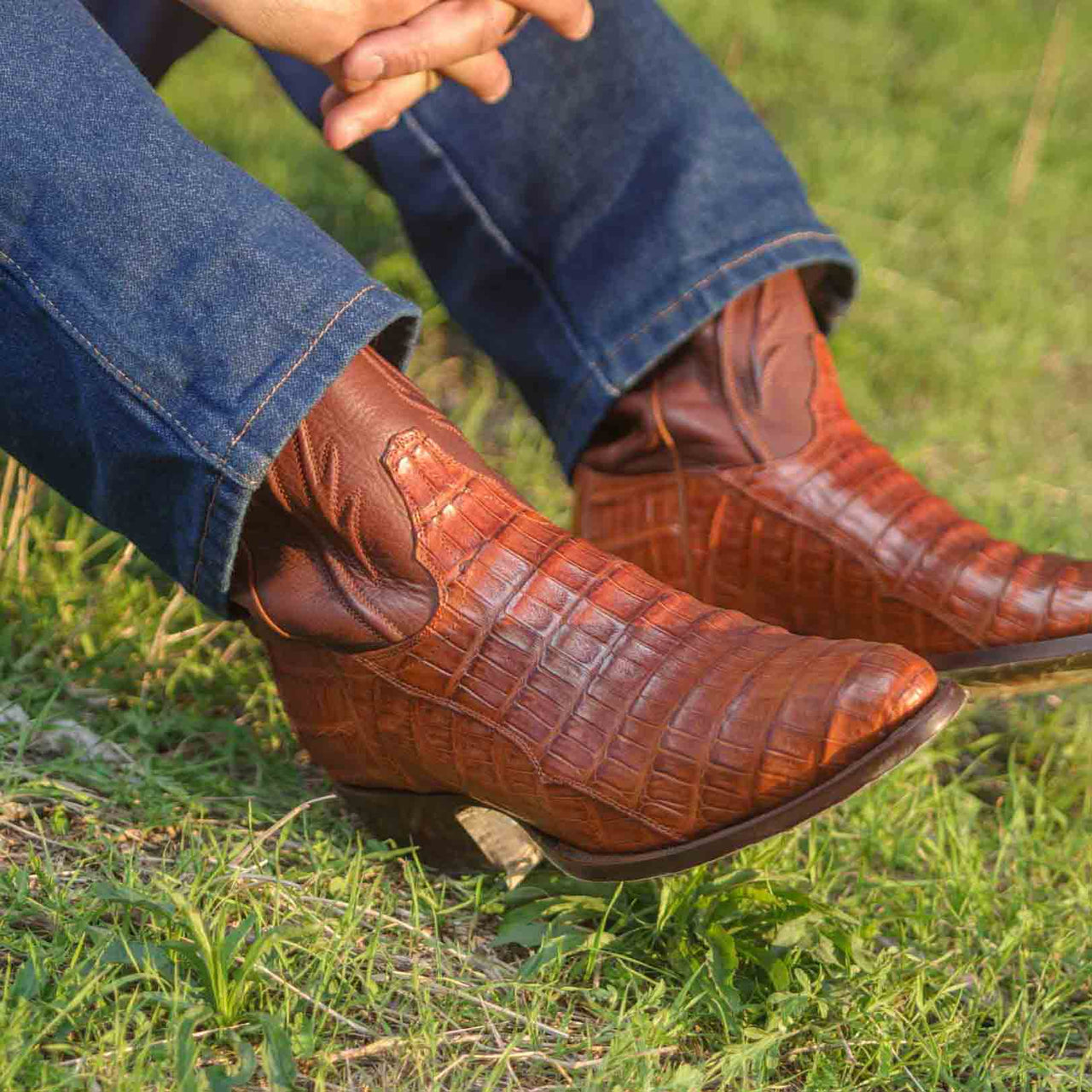 Blake: Men's Caiman Tail Western Cowboy Boots | RUJO Boots – Rujo Boots
