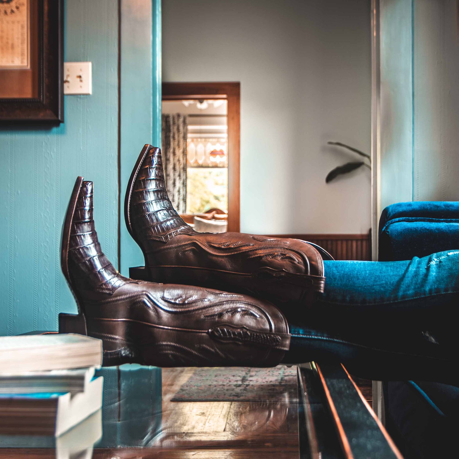 Cindy Women's Cowboy Boots | Caiman Tail Leather Boots – Rujo Boots