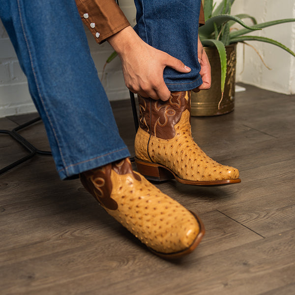 The Gavin | Men's Full-Quill Ostrich Cowboy Boots | RUJO – Rujo Boots