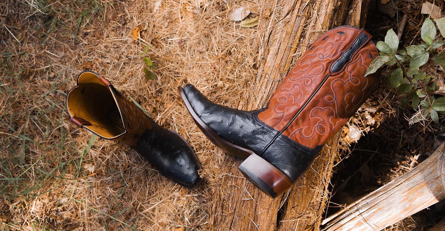 The Gavin | Men's Full-Quill Ostrich Cowboy Boots | RUJO – Rujo Boots