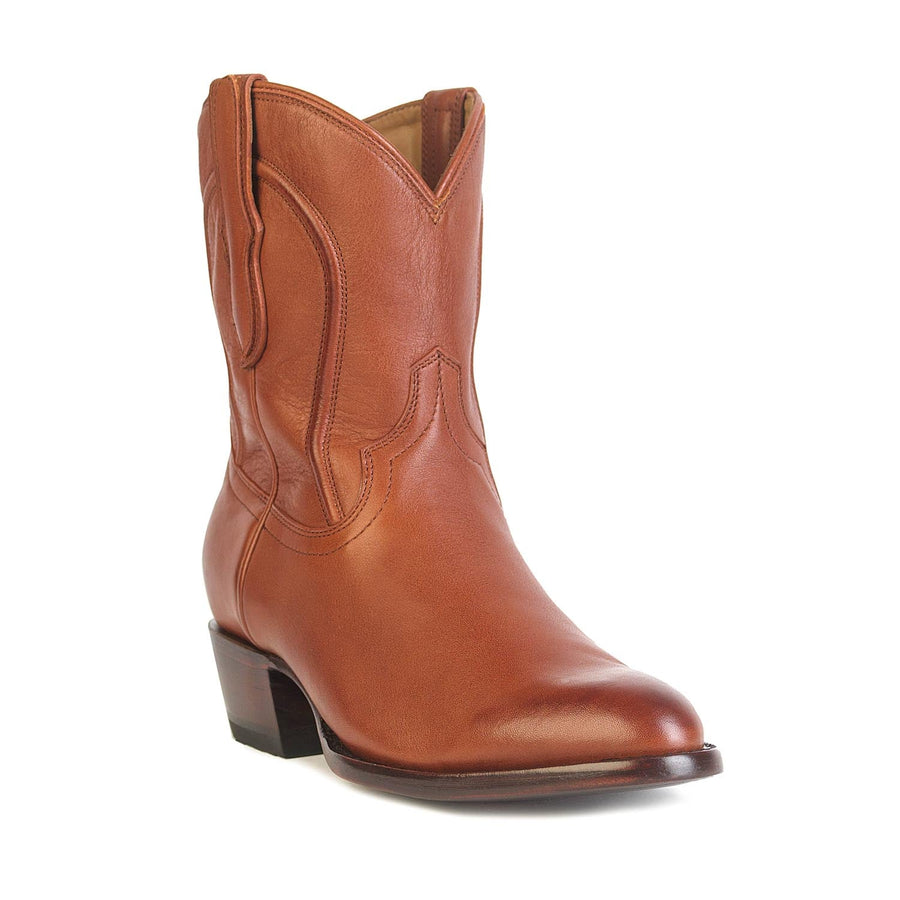 Women's Caravan Calfskin Cowgirl Bootie | The Myra | R-Toe – Rujo Boots