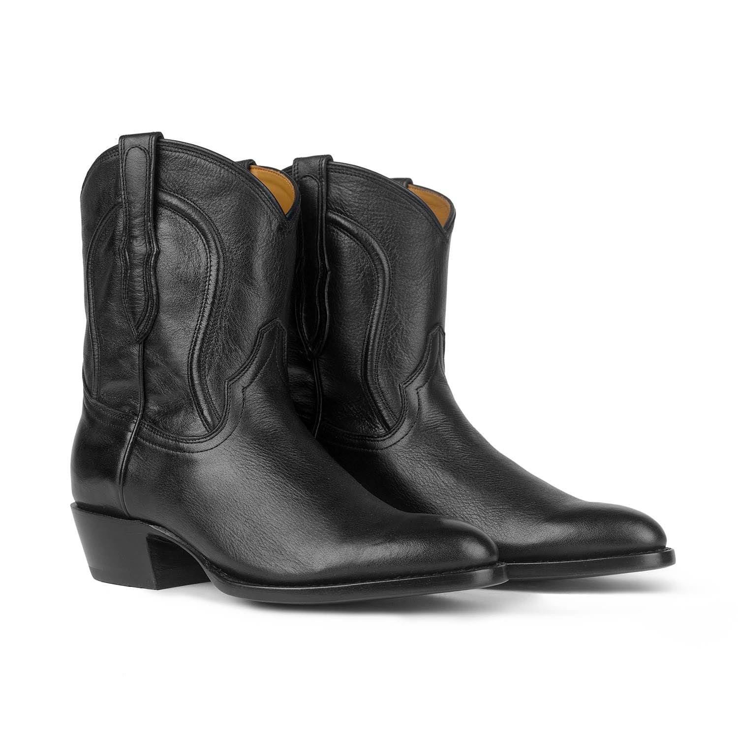 Women's Caravan Calfskin Cowgirl Bootie | The Myra | R-Toe – Rujo Boots