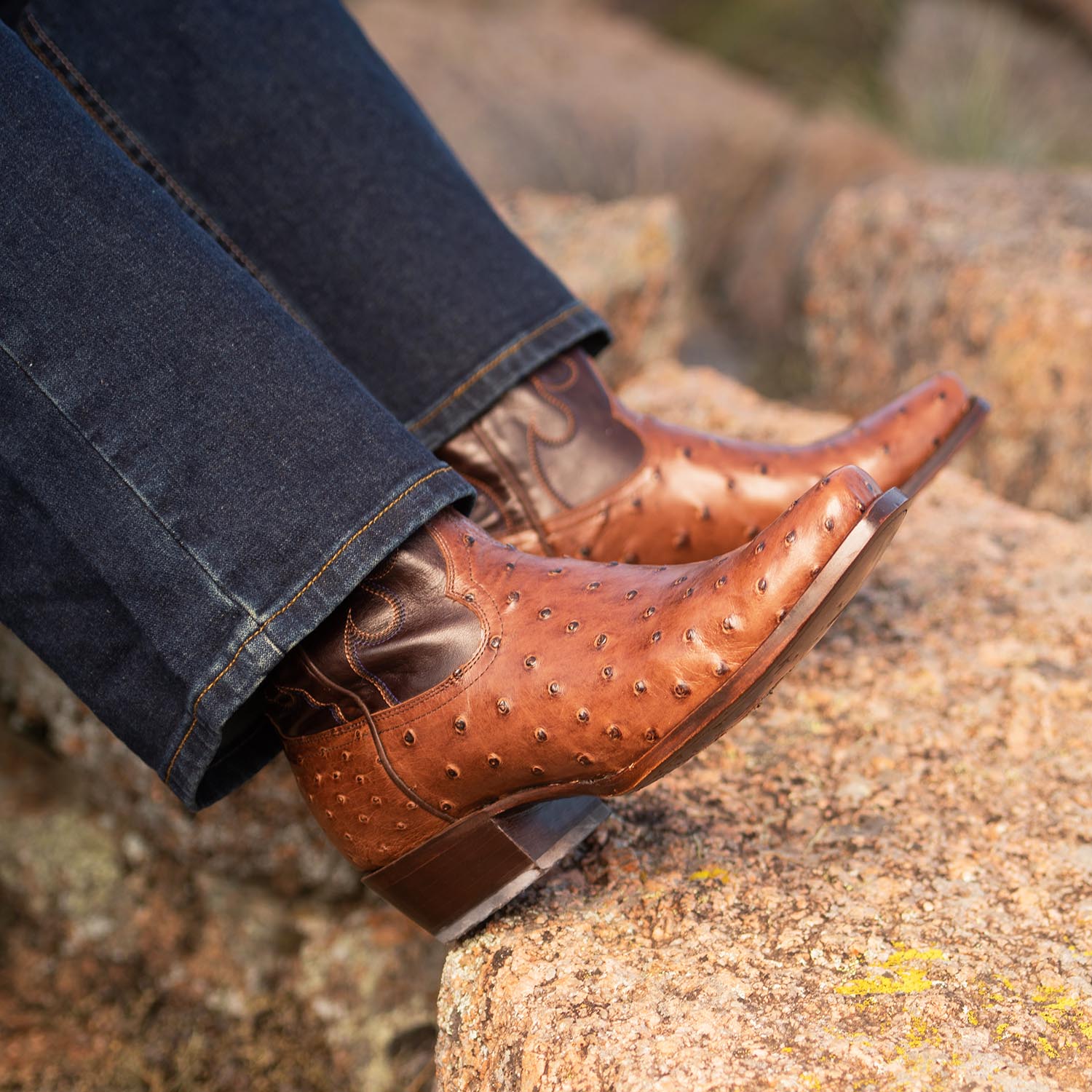 The Gavin | Men's Full-Quill Ostrich Cowboy Boots | RUJO – Rujo Boots