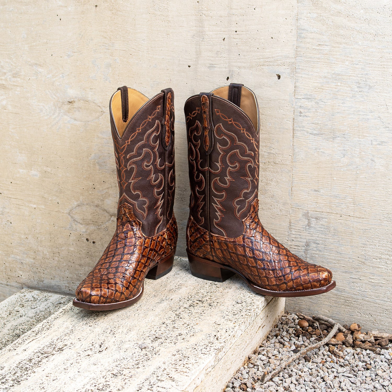 Darin: Exotic Pirarucu Fish Cowboy Boots for Men | RUJO – Rujo Boots