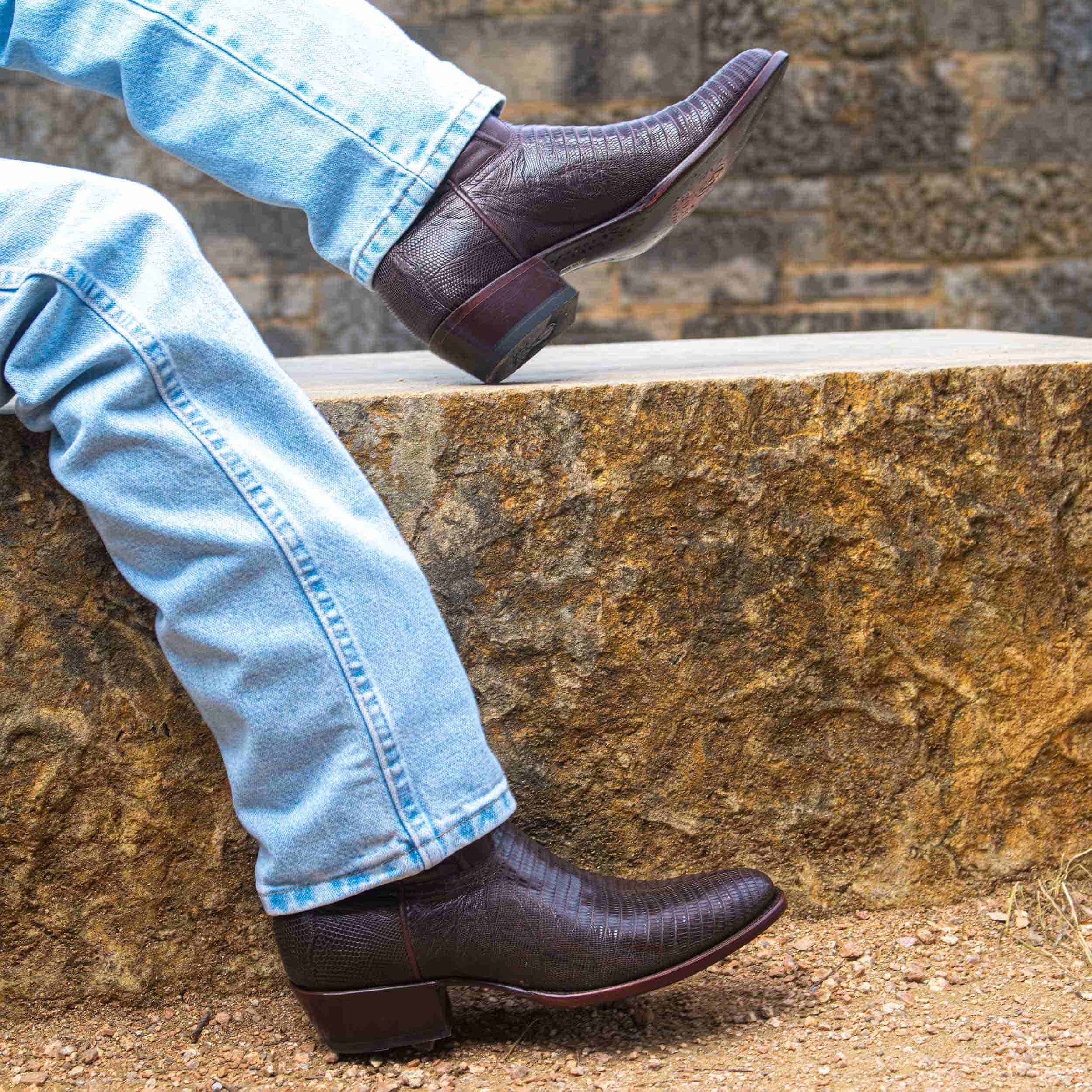 Marcus Men's Cowboy Boots | Teju Lizard Leather Boots – Rujo Boots