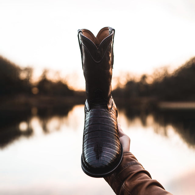 RUJO Boots | The Ranger | Men's Caiman Belly Roper Boots – Rujo Boots