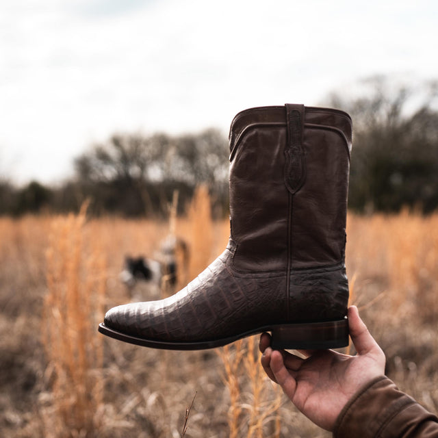 RUJO Boots | The Ranger | Men's Caiman Belly Roper Boots – Rujo Boots