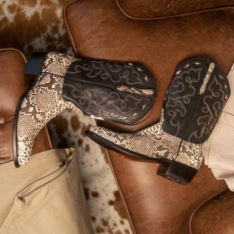 Men's Cowboy Boots | The Zeke Python Exotic Boots – Rujo Boots
