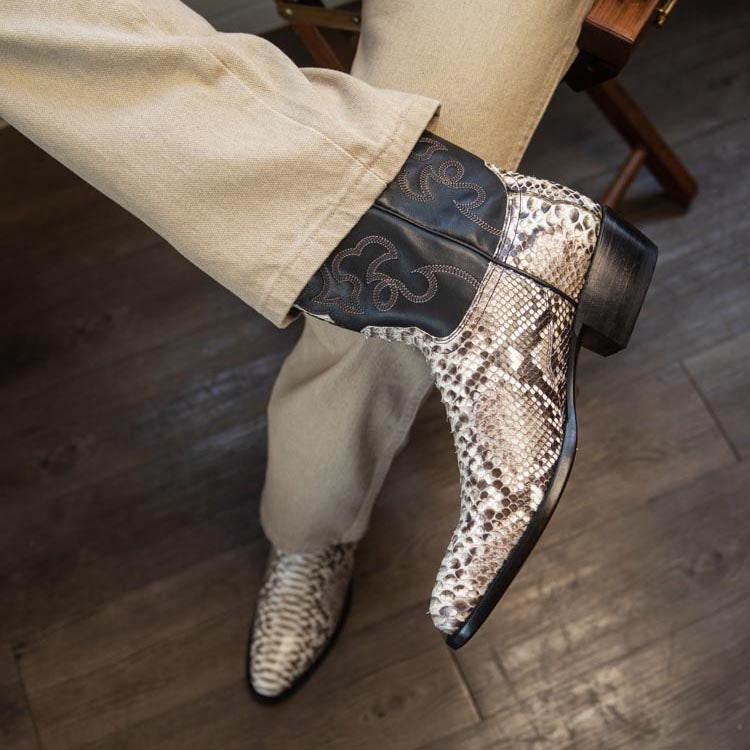 Men's Cowboy Boots | The Zeke Python Exotic Boots | Rujo Boots